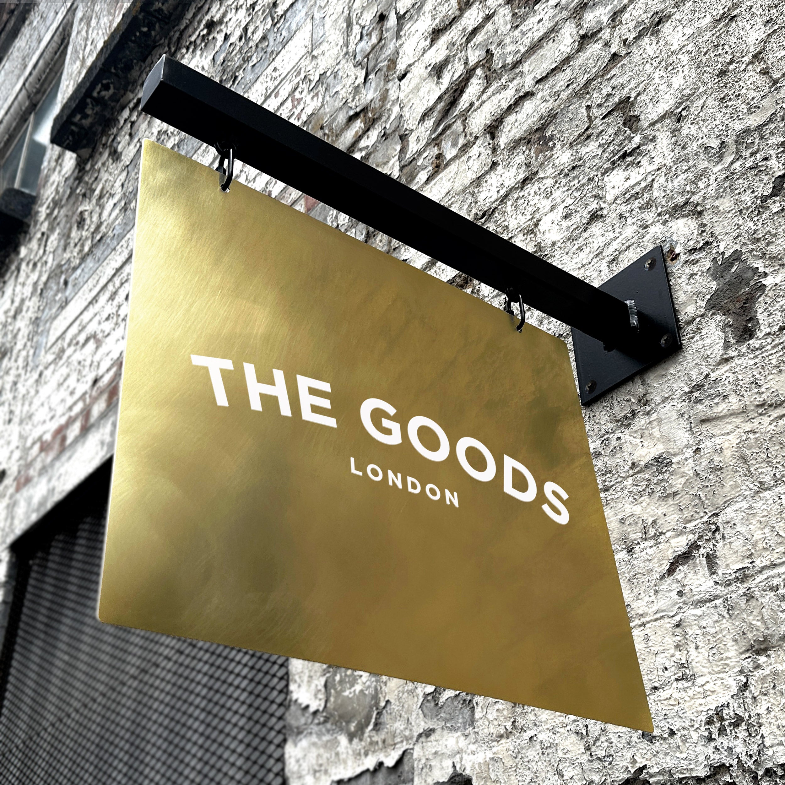 'The Spitalfields' - Brass Outdoor Double Sided Hanging Swing Sign ...