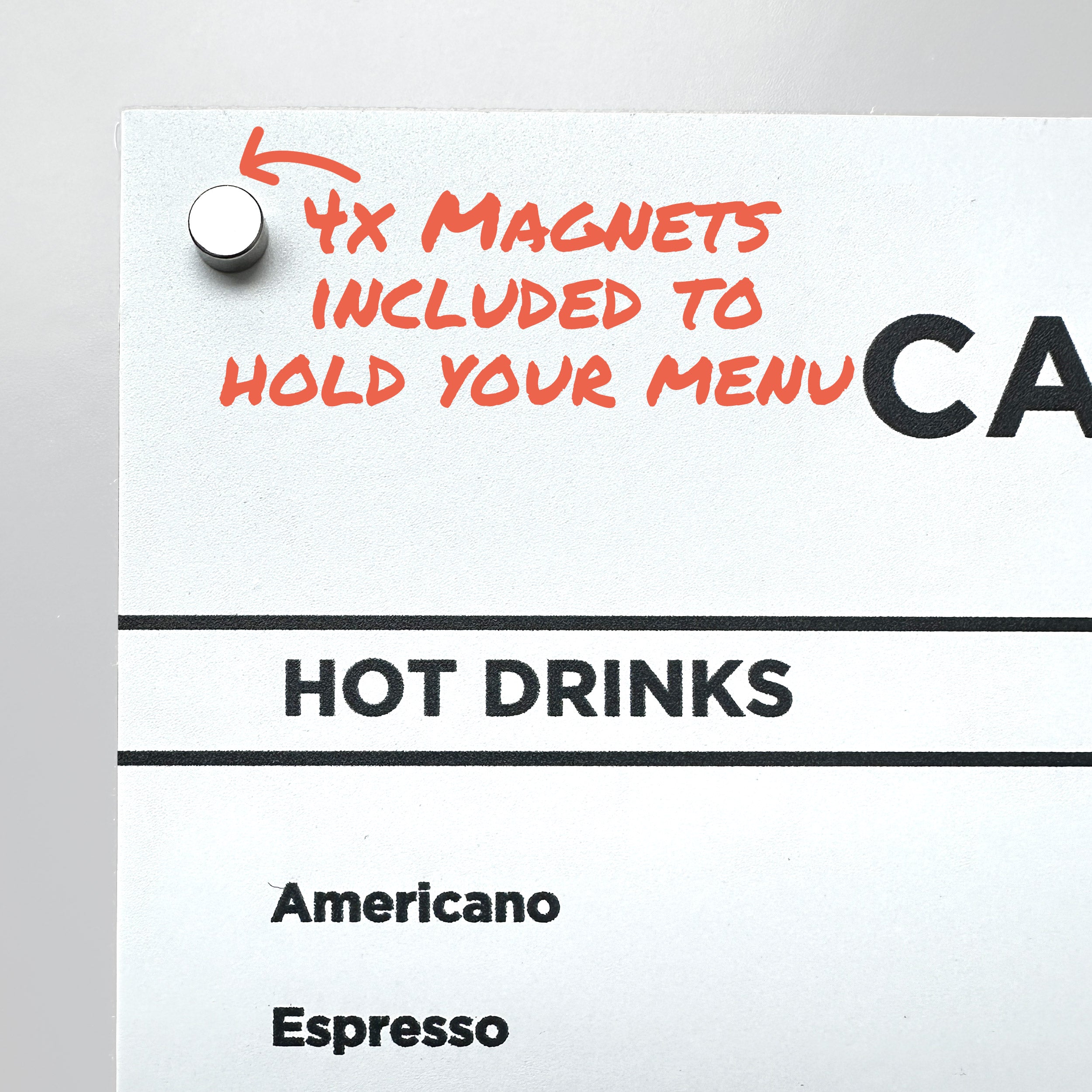 illuminated White Menu Case with your brand logo – The Goods London