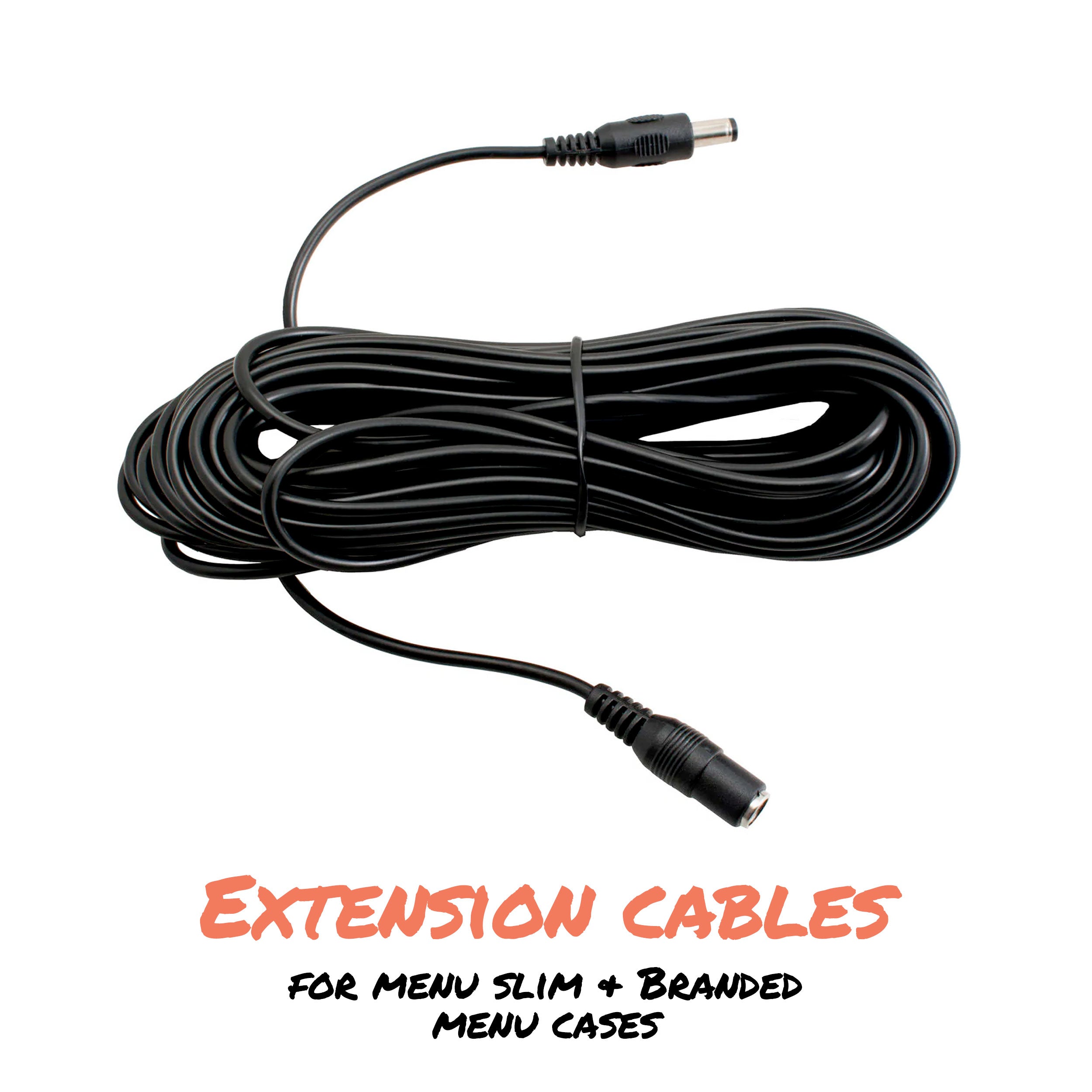 Extension cables for menu cases – The Goods London
