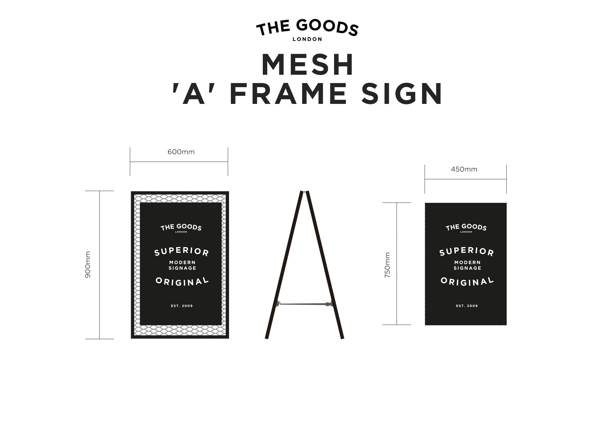 'The Barbican' - Mesh 'A' Frame Pavement Sign – The Goods London